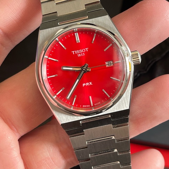 Tissot | Accessories | Tissot Prx 35mm Quartz Red Dial | Poshmark
